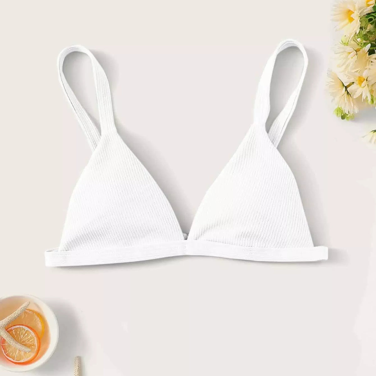 Rib Triangle Bikini Top – Beisat