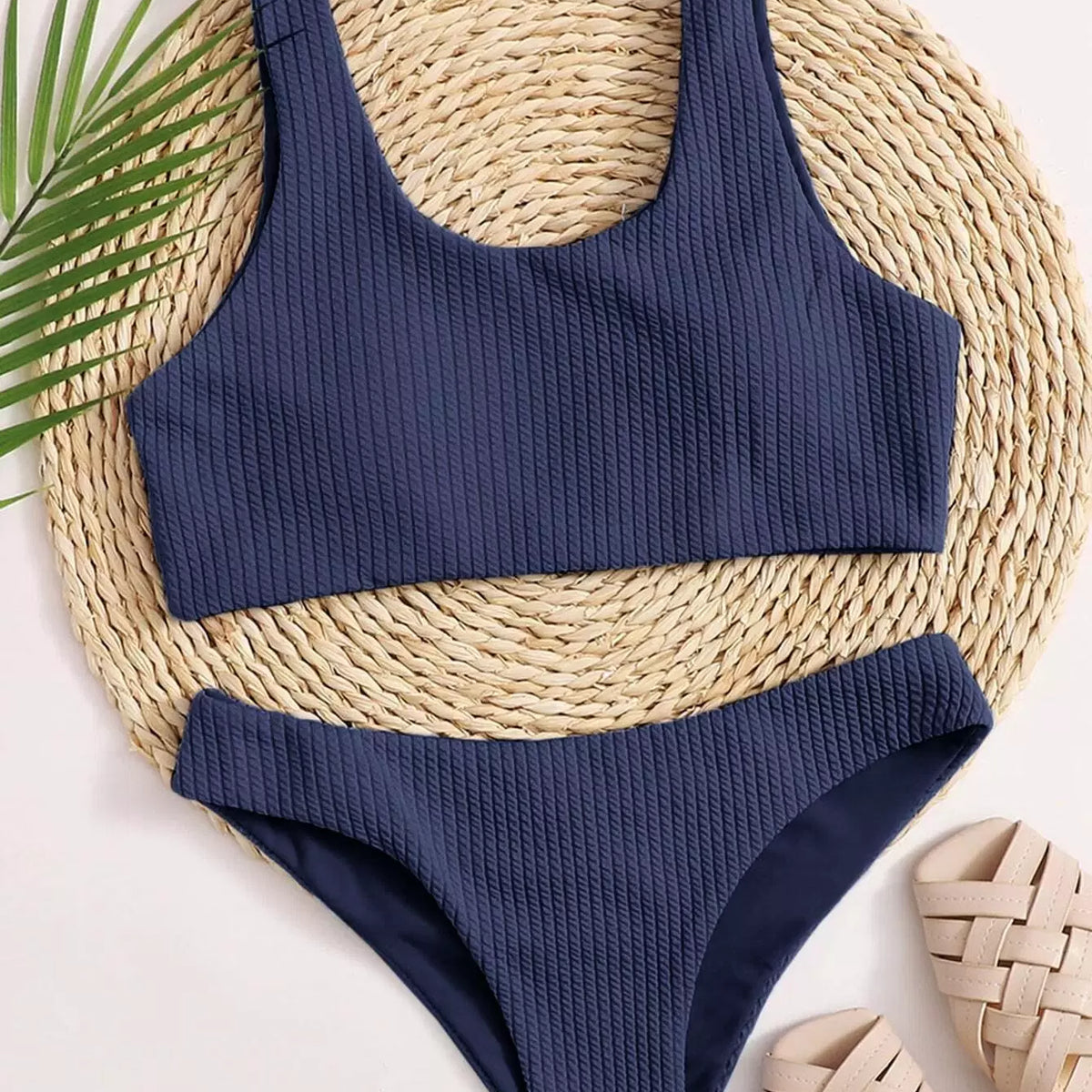 Textured Cheeky Bikini Swimsuit – Beisat