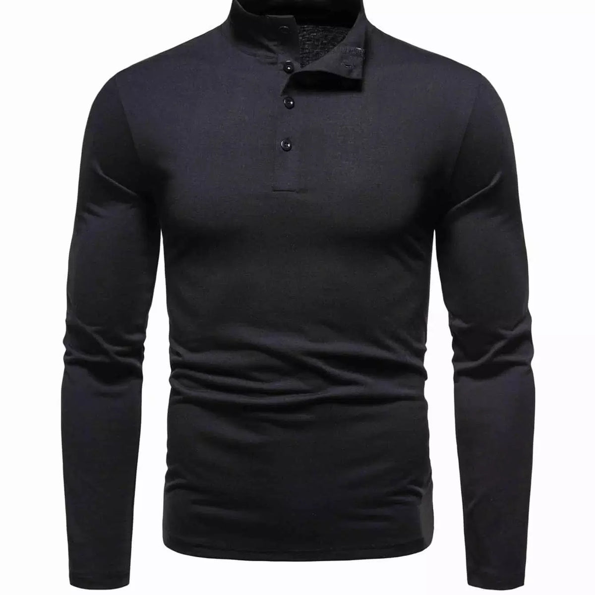 Men Half Placket Solid Polo Shirt – Beisat