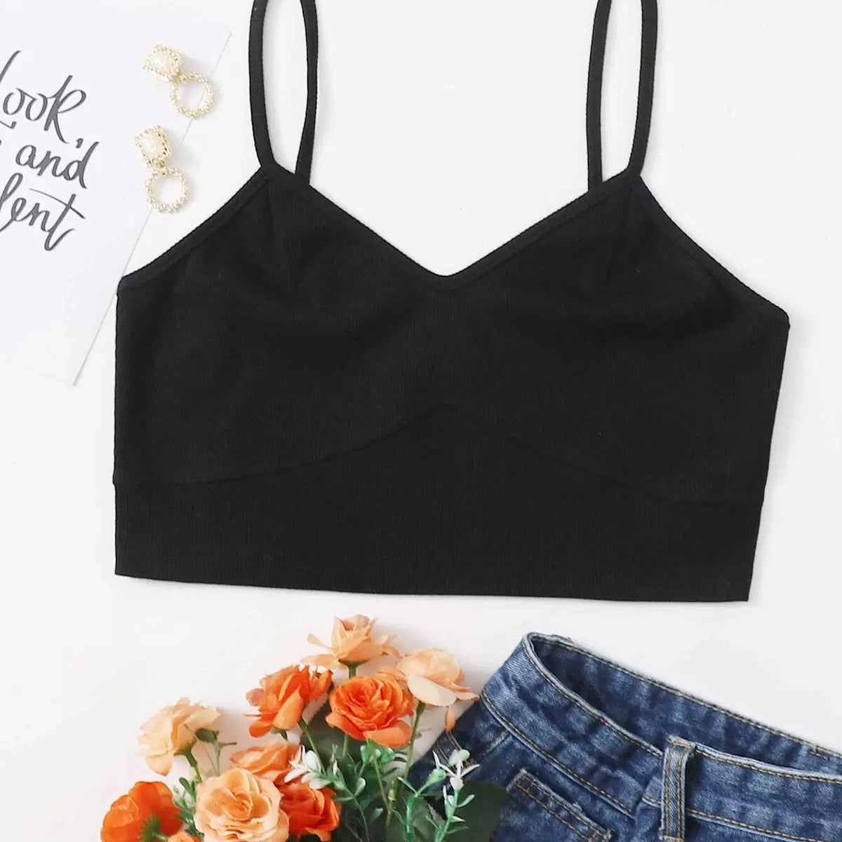 Solid Crop Cami Top – Beisat