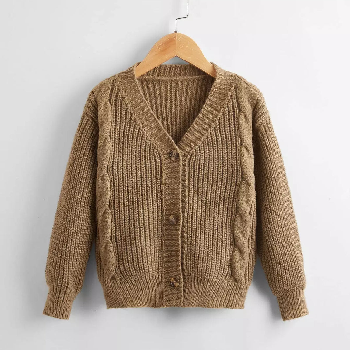 Girls Cable And Ribbed Knit Cardigan – Beisat