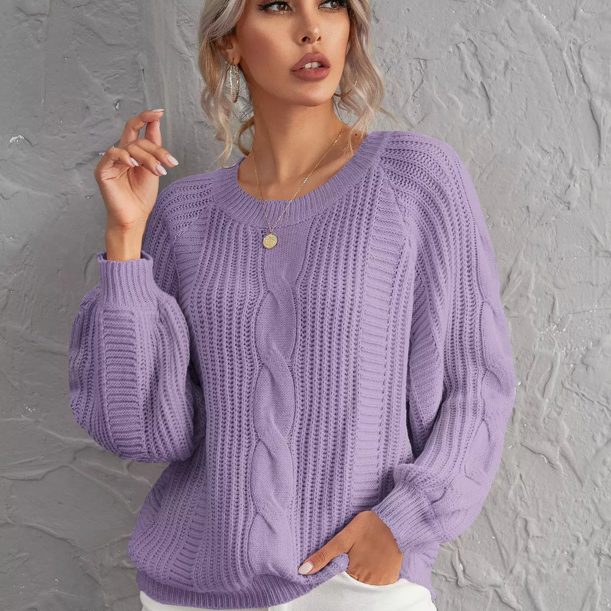 Raglan Sleeve Solid Sweater – Beisat