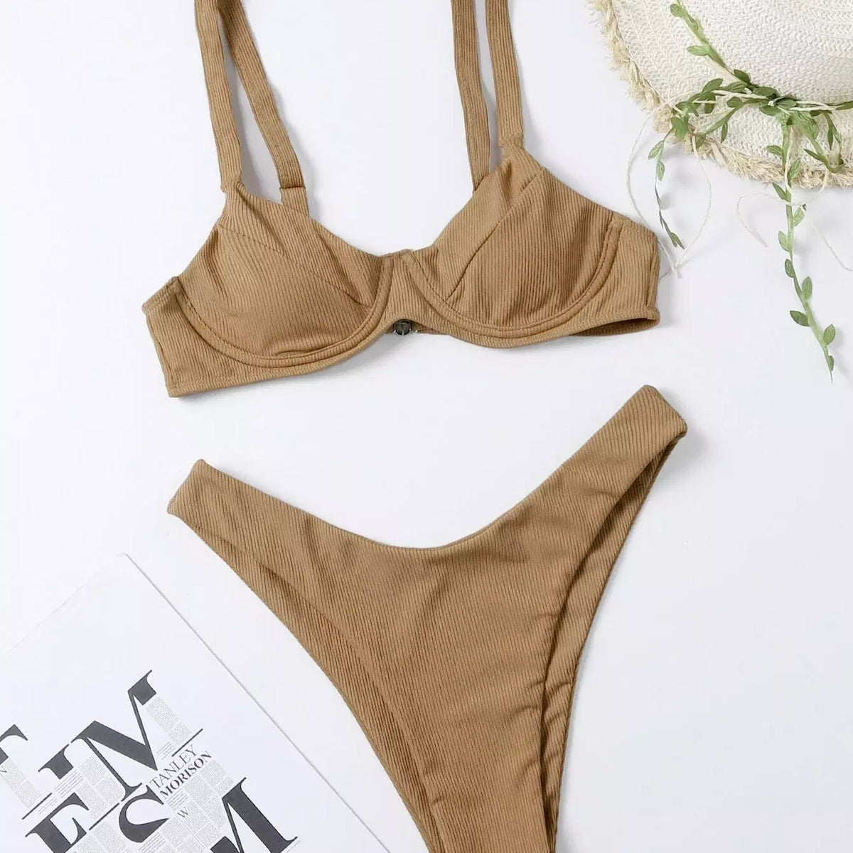 Solid Underwire Bikini Swimsuit – Beisat