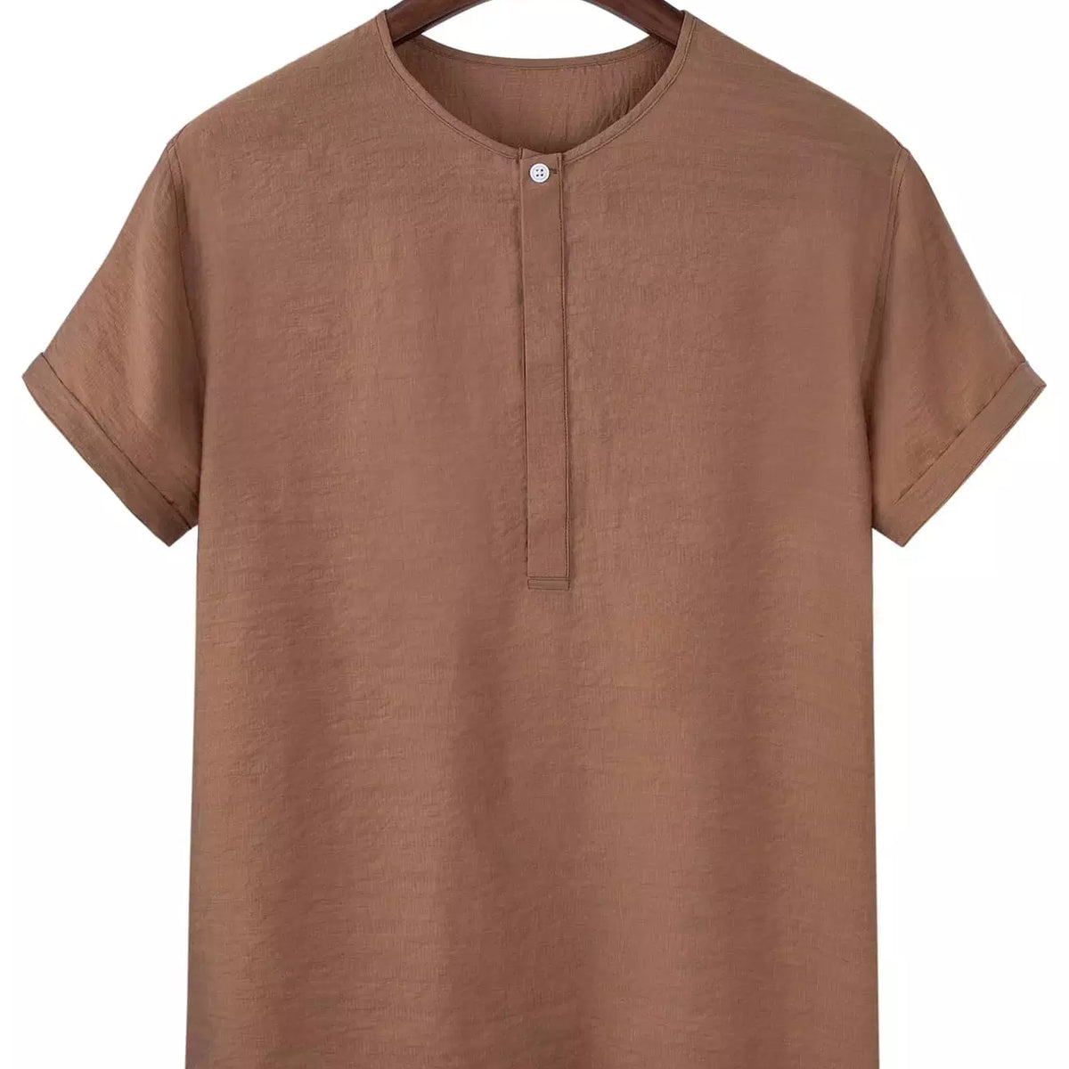 Men Solid Half Button Shirt – Beisat