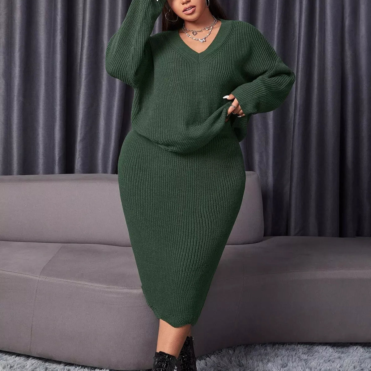 Plus Size Sweater Co-ords – Beisat