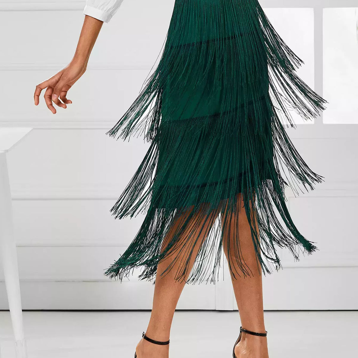 Tiered Fringe Skirt – Beisat