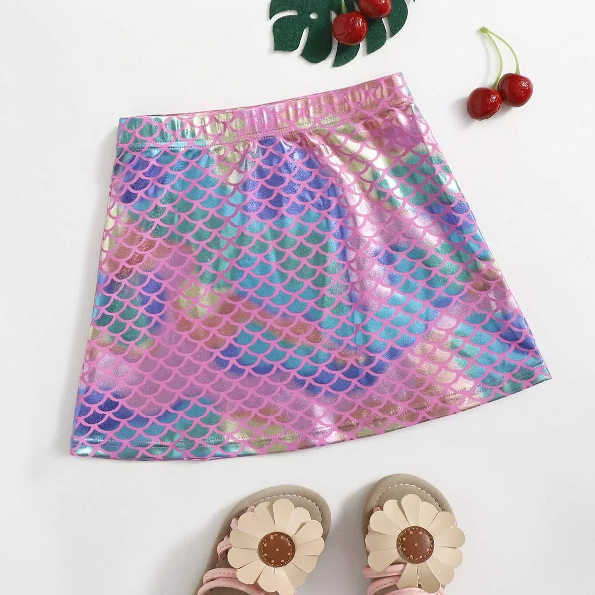 Girls Fish Scale Metallic Skirt – Beisat