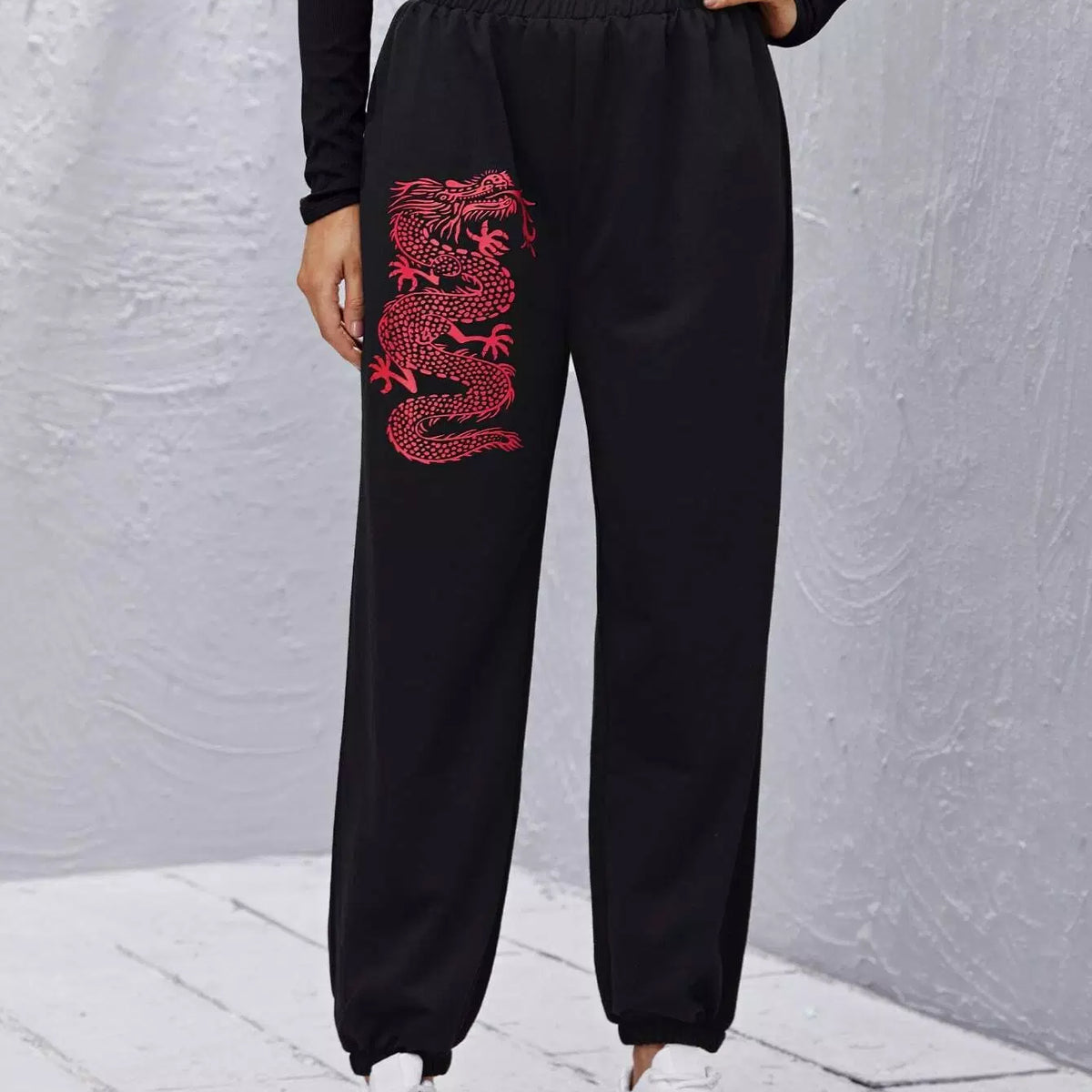 Chinese Dragon Print Sweatpants – Beisat