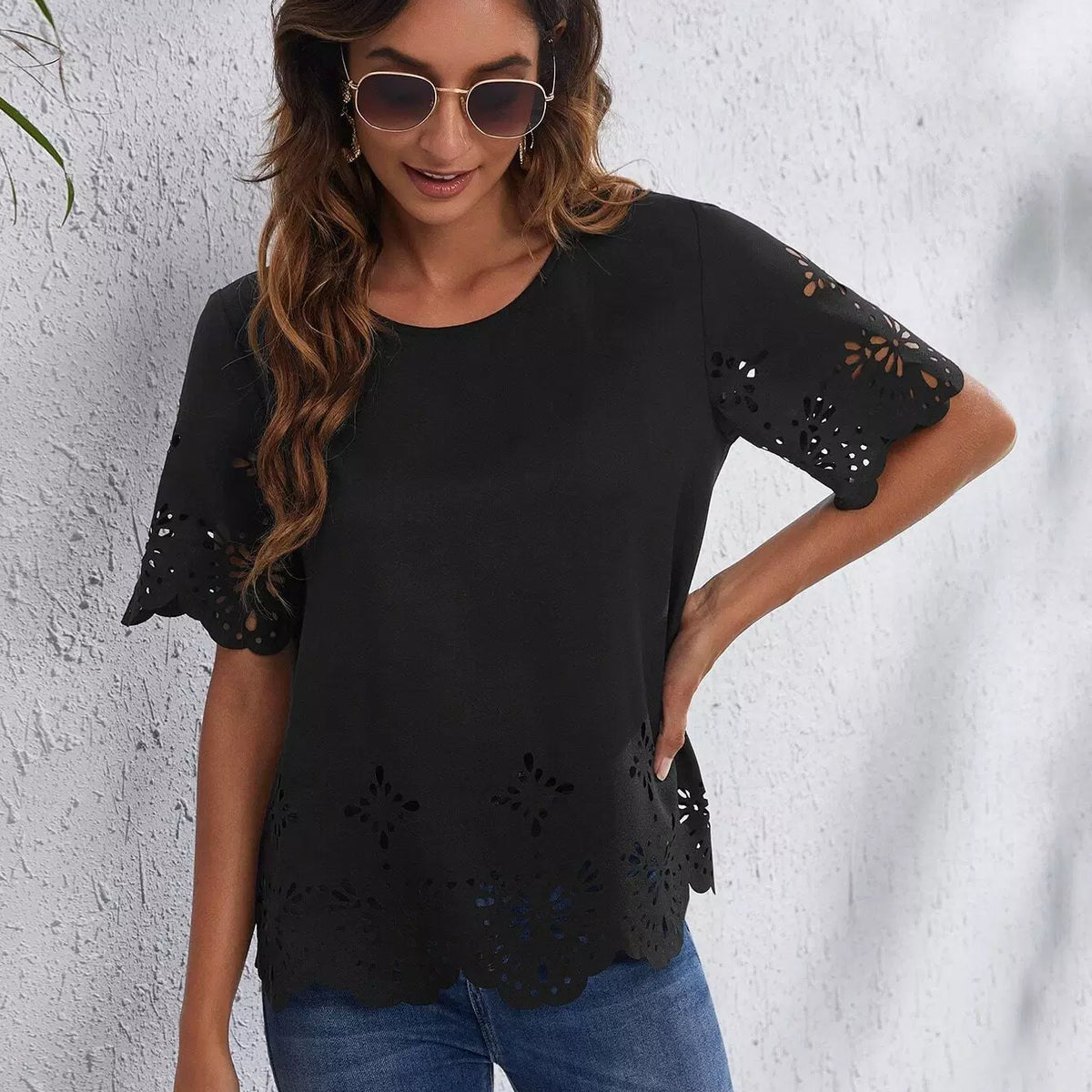 Scallop Edge Laser Cut Top – Beisat