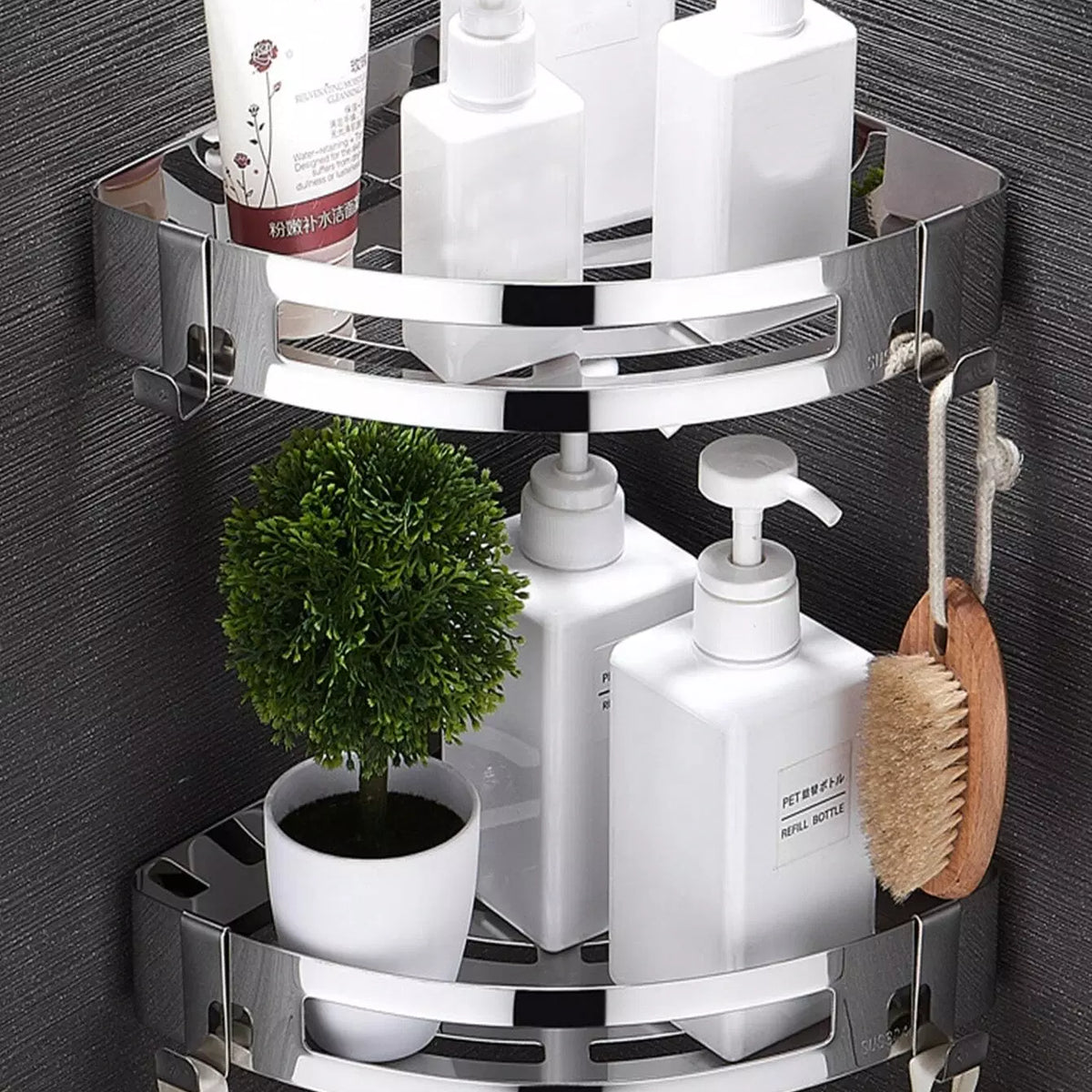 1pc Stainless Steel Triangle Storage Rack – Beisat