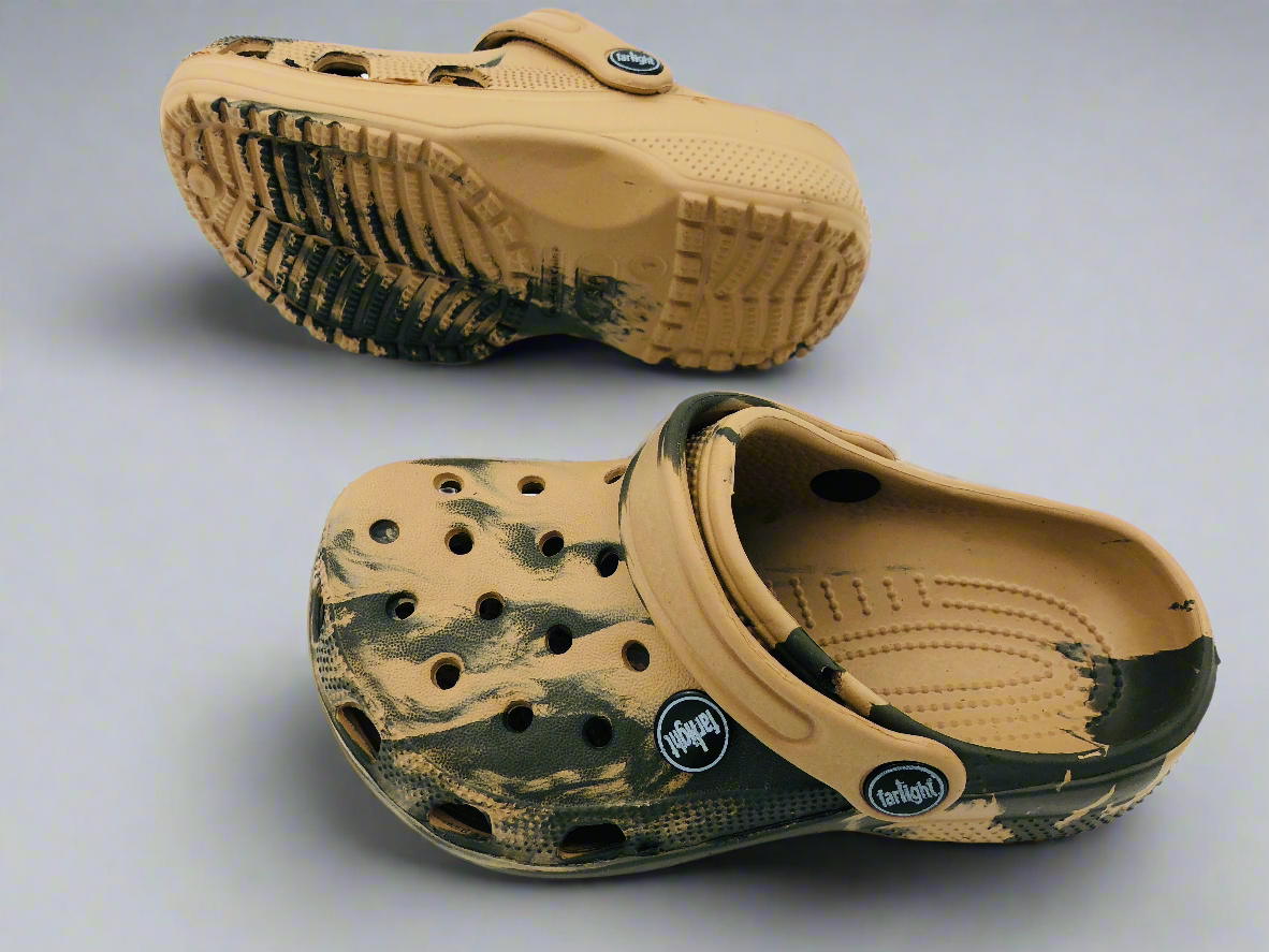 Army Brown Marbled Clogs – Beisat