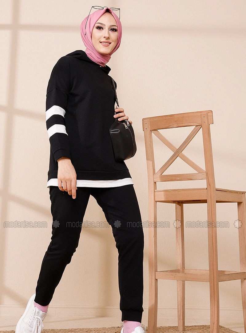 Black Tracksuit Set Sports – Beisat